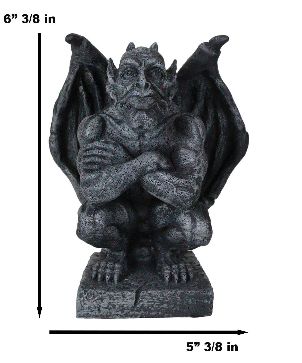 Winged Night Watchman Gothic Troll Deimos Gargoyle Statue 6.5"Tall ...