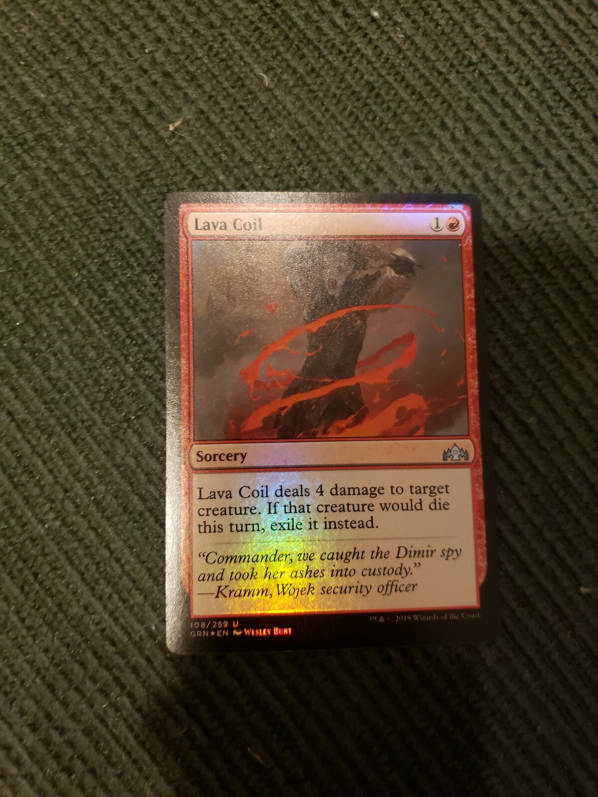 Lava Coil - MTG - Foil - Pack Fresh - Guilds of Ravnica | eBay