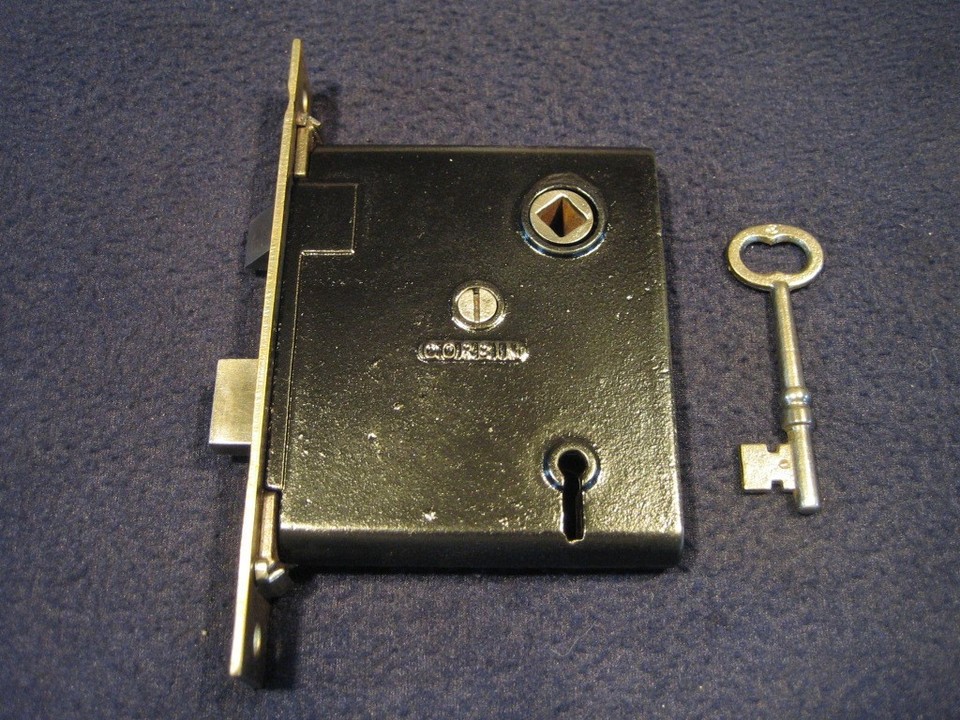 Antique Passage Mortise Lock w/ Skeleton Key - Corbin #1070 ...