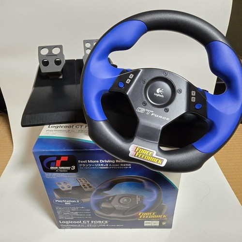 LOGITECH Driving Force Feedback GT STEERING WHEEL SONY PLAYSTATION 2 ...