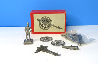 FP HAMBLEN CIVIL WAR MINIATURE CAST CANNON WITH SOLDIER KIT UNBUILT L ...