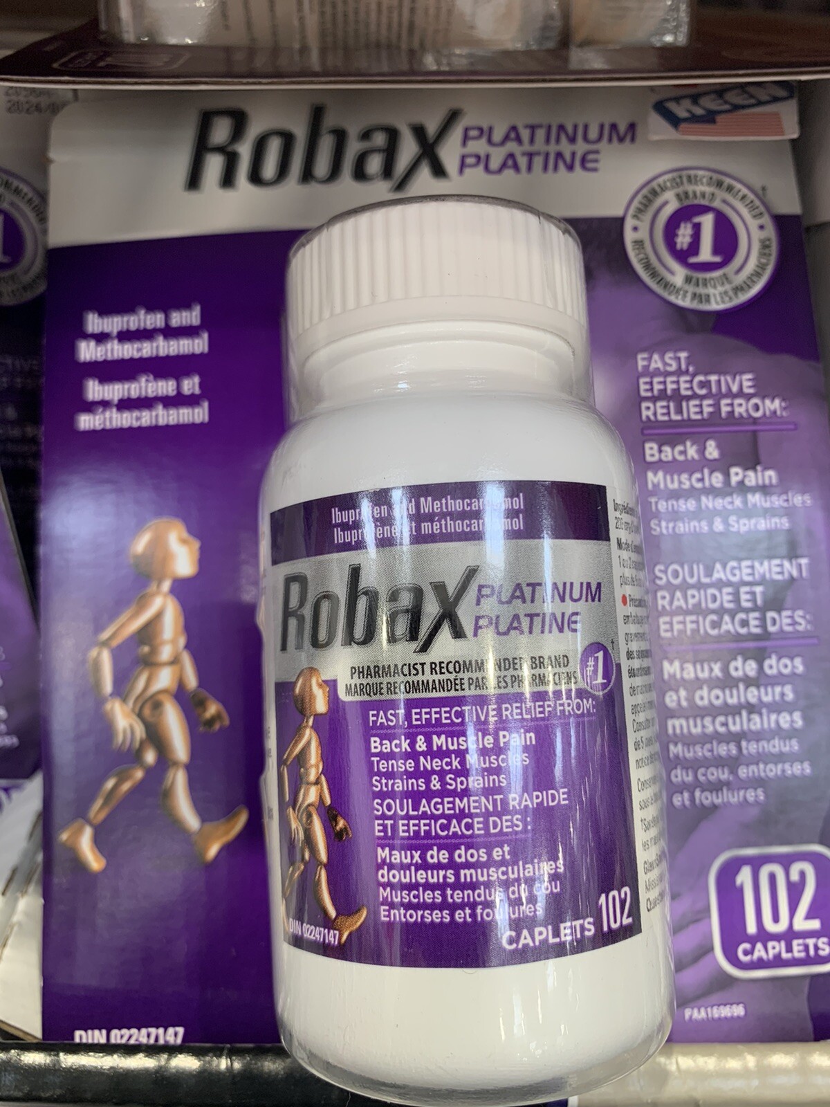Robax PLATINUM Muscle/Back Pain Relief 102 Caplets, Limit 6 per sale ...