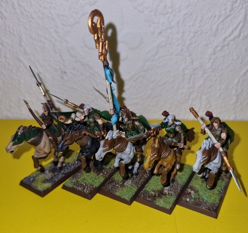 GAMES WORKSHOP WARHAMMER 5 x WOOD ELF GLADE RIDERS PAINTED | eBay UK