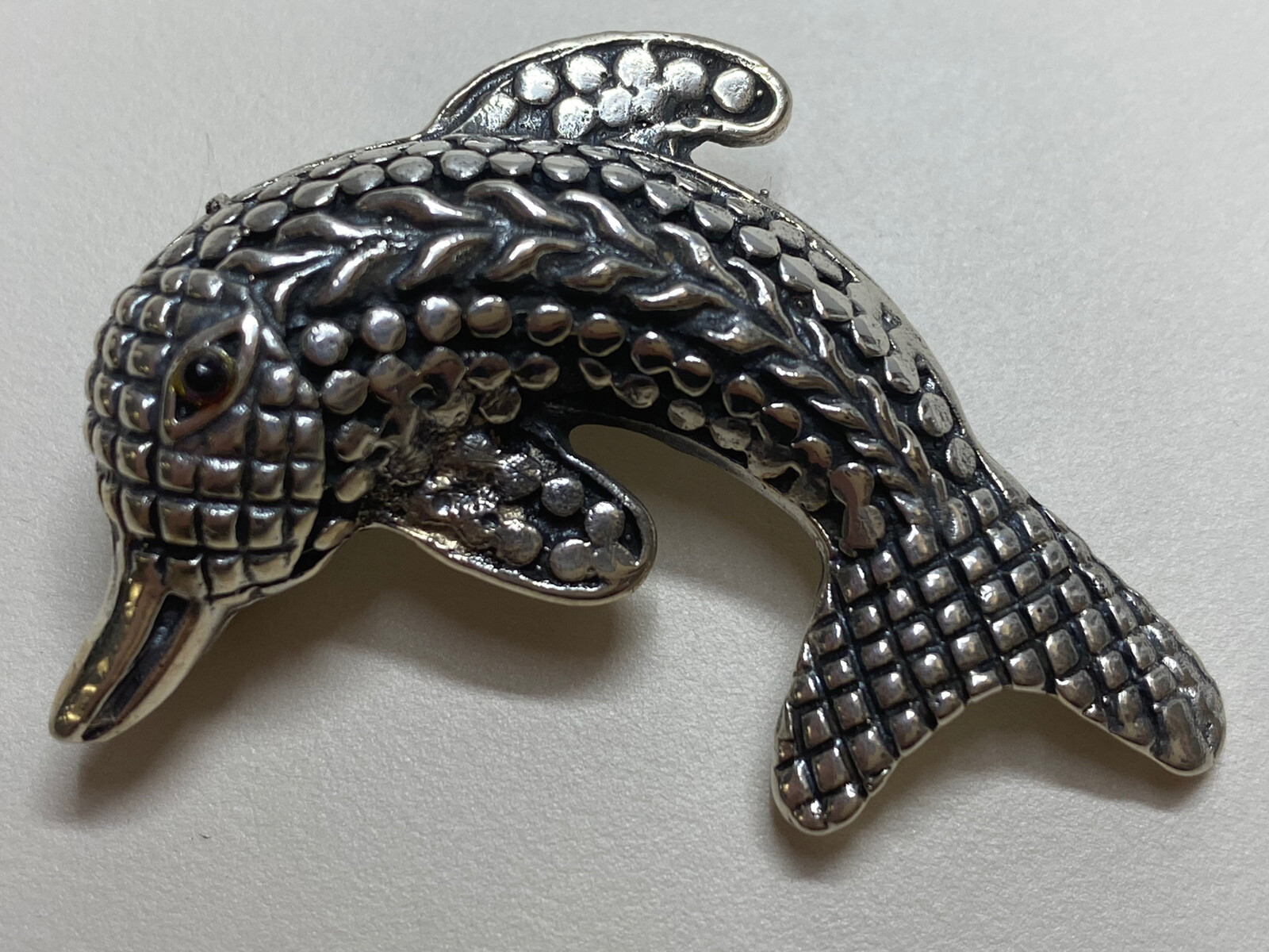 925 Sterling Silver Dolphin Brooch 6 Grams Aquatic Oc… - Gem