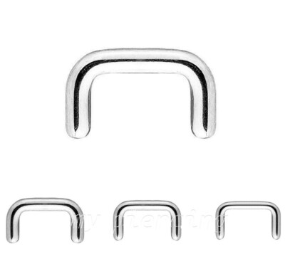 Micro Surgical Steel Septum Ring Septum Retainer 16G 14G 12G 10G -1/4 ...
