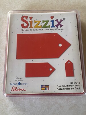 Ellison Sizzix: Large Traditional Combo Tag 38-0943 Die Cutter (In Case ...