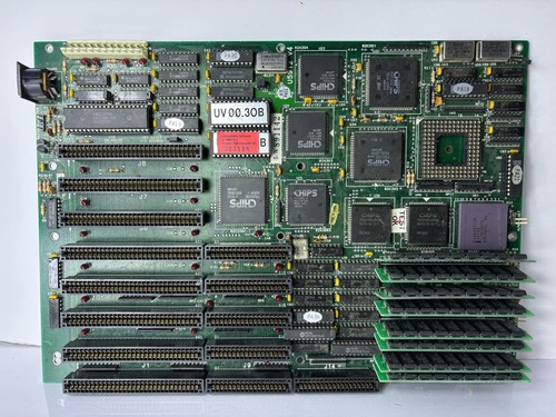 Rare Retro Gaming 387-20 Intel PC Chips Motherboard Loaded Oki Sipp ...
