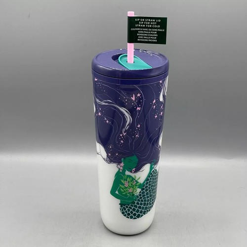 2025 Starbucks Tumbler Siren Slide Sip or Straw Lid 24oz Hot & Cold Cup ...