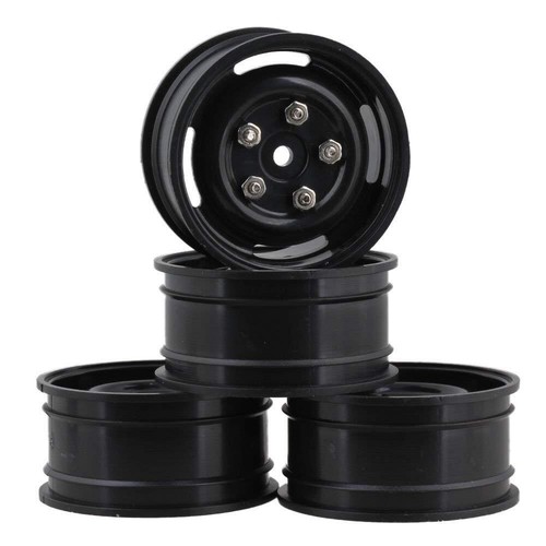 12PCS RC1:10 On Road Car Plastic 4-hole Wheel Rims 110010BL Black | eBay