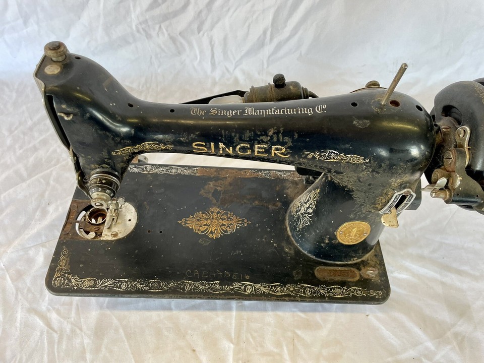 Vintage Singer Simanco 21 Sewing Machine Foot Pedal Black Gold UNTESTED ...