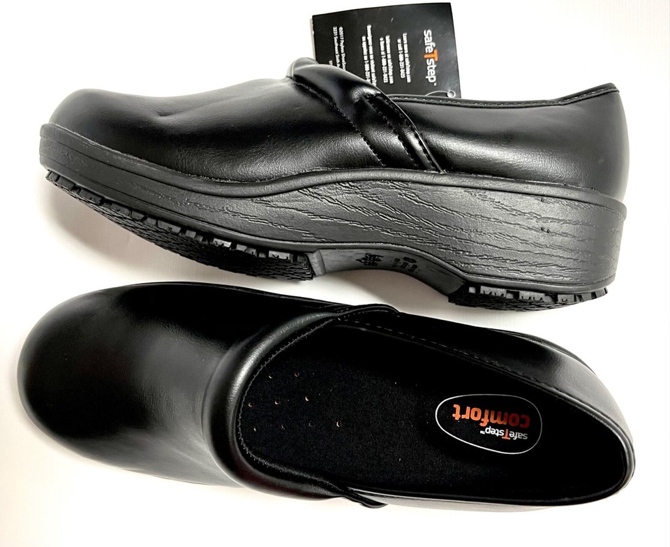 Safe T Step SafeTstep Women's Slip Resistant Gretchen Black Clog Slip ...