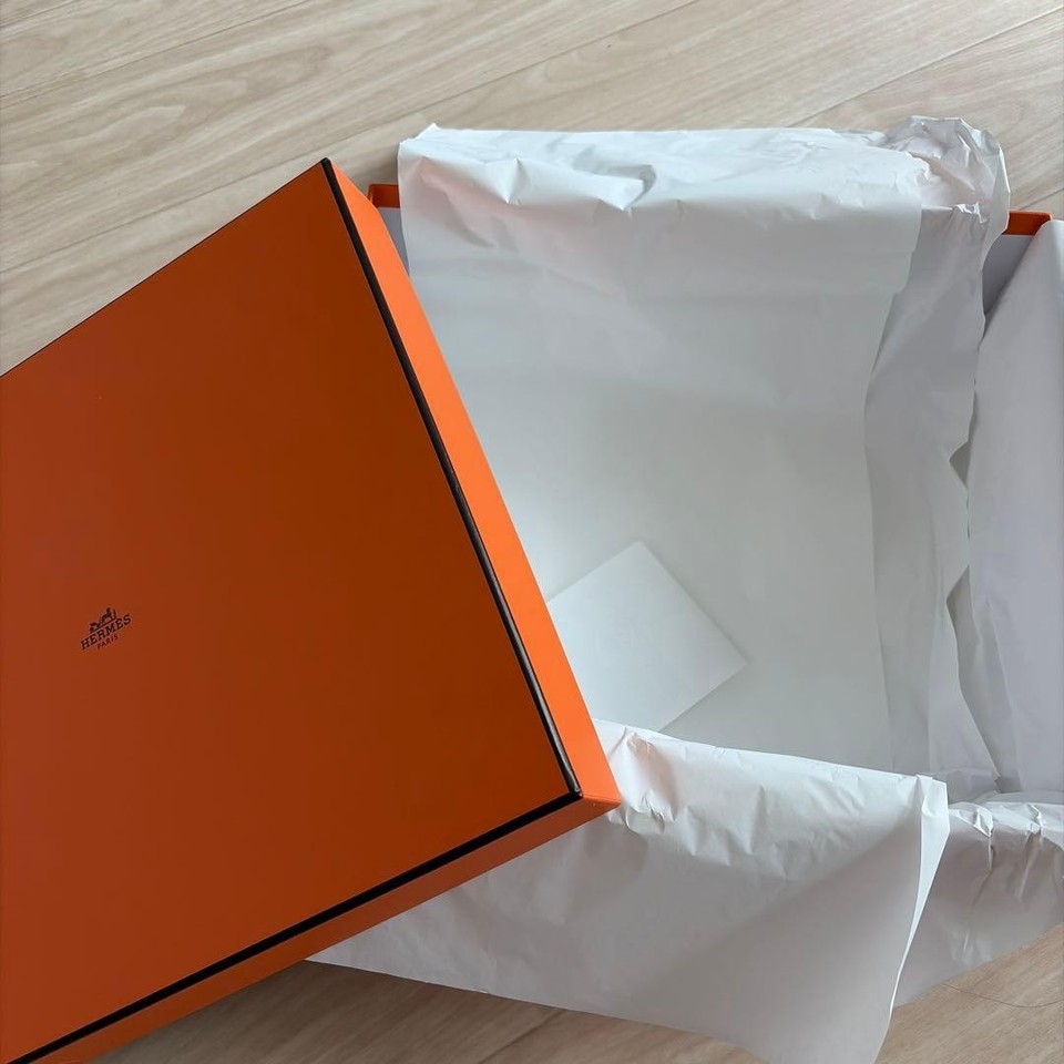 Hermes Authentic Empty Orange Box for Barkin 25 Kelly 38×34×15㎝ Orange ...