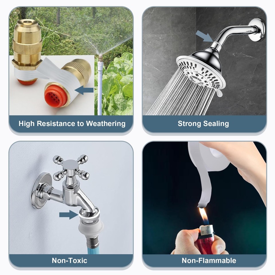 Teflon Tape Plumbers Tape PTFE Water Sealant Thread Tape, Plumbing Tape ...