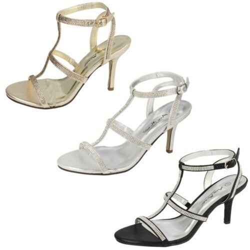 Anne Michelle Ladies Bar Strap Heeled Sandal | eBay