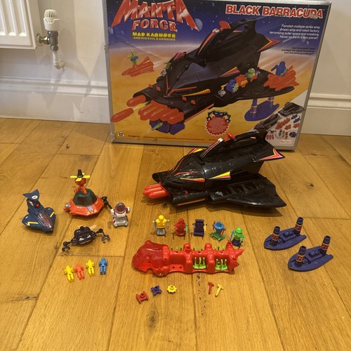 Manta Force Black Barracuda Ship, Vintage 80's Bluebird Toy collectible ...