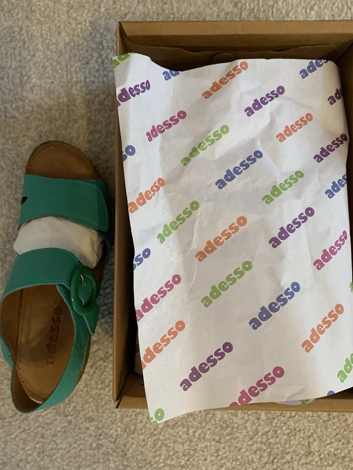 Adesso Green Sandals Size 38 Brand New With Box | eBay UK