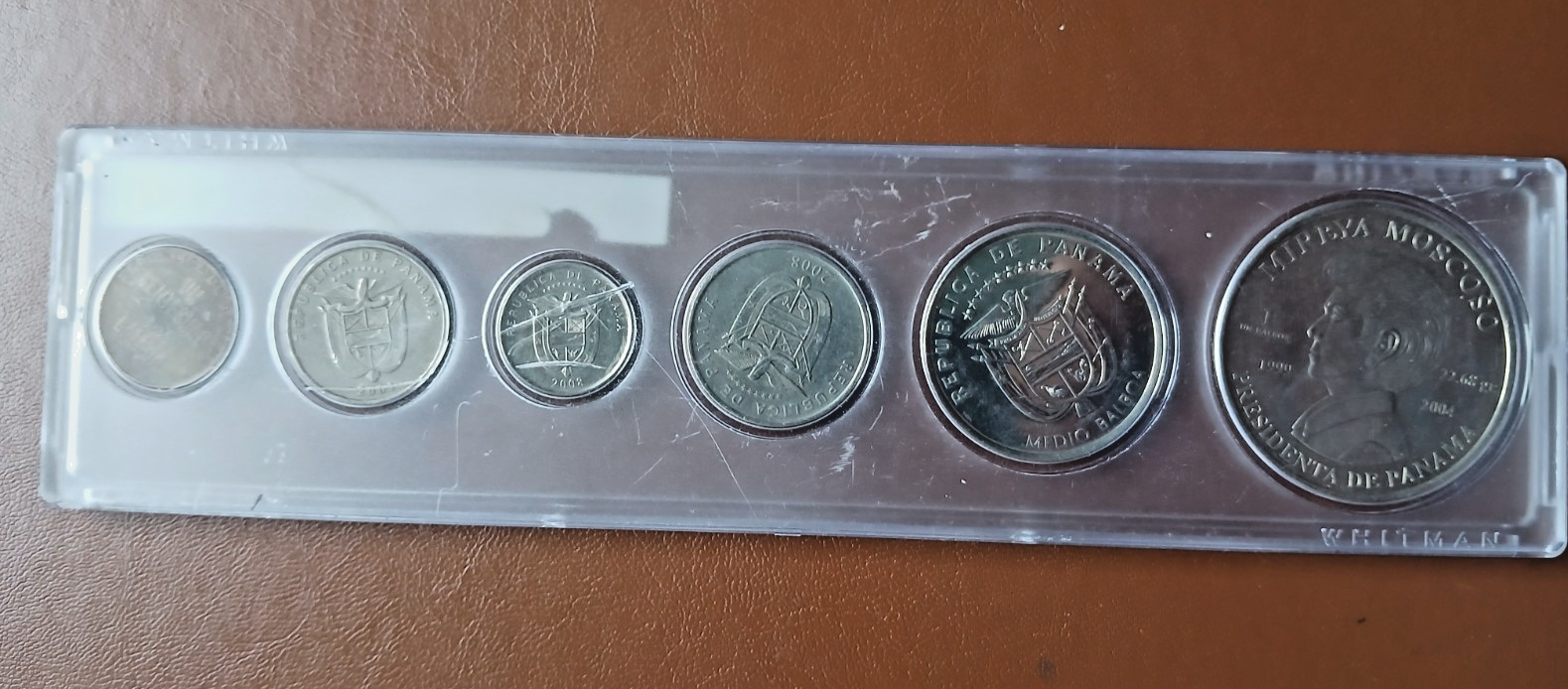 panama coins 2004 Mireya Moscoso.Carlos V 2008.un Cuarto de Balboa. set ...
