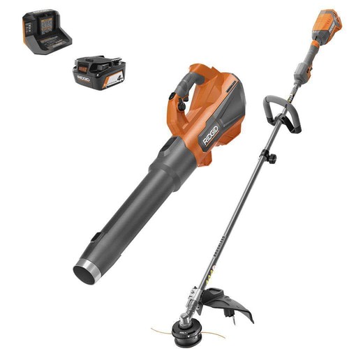 RIDGID R019001 18V Cordless String Trimmer and Leaf Blower for sale ...