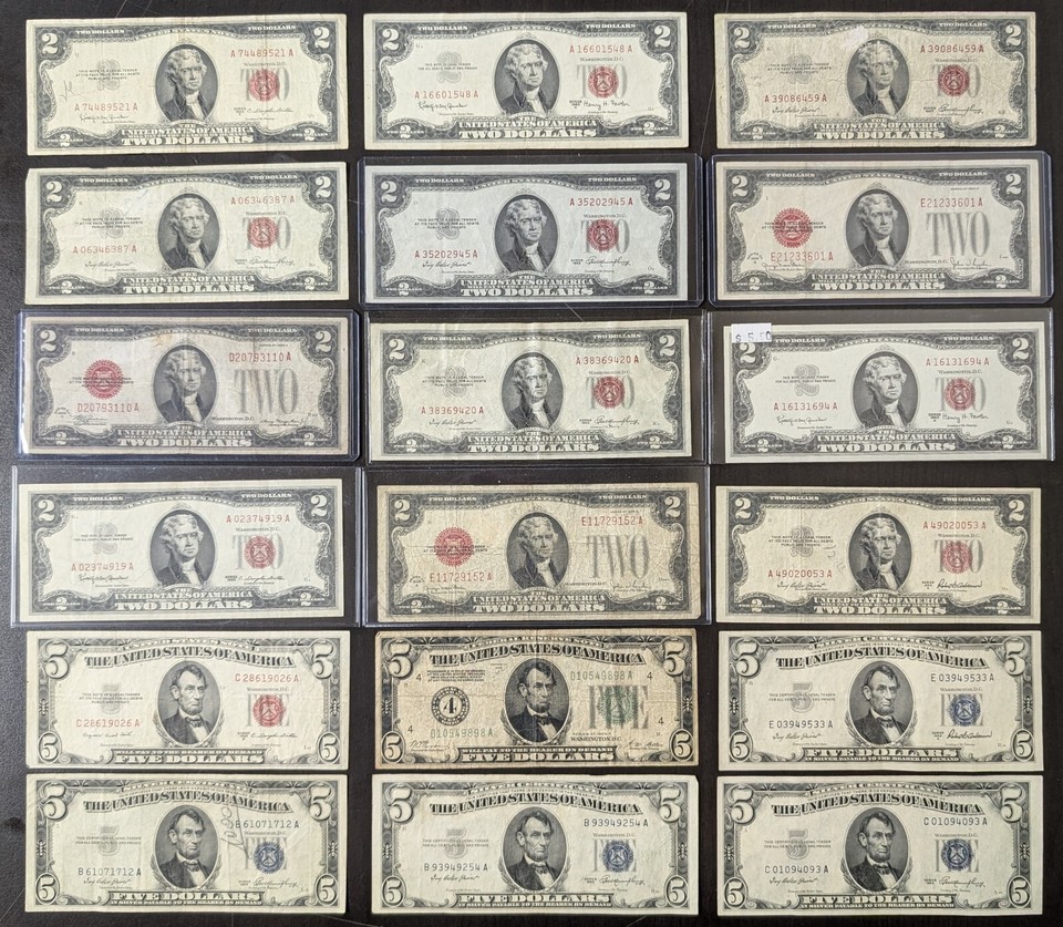 US Paper Money Collection Lot OLD NOTES Face Value $269.00 | eBay