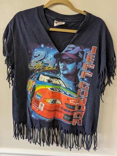 Chase Authentic 90s Jeff Gordon NASCAR Racing USA Graphic Fringed Shirt ...