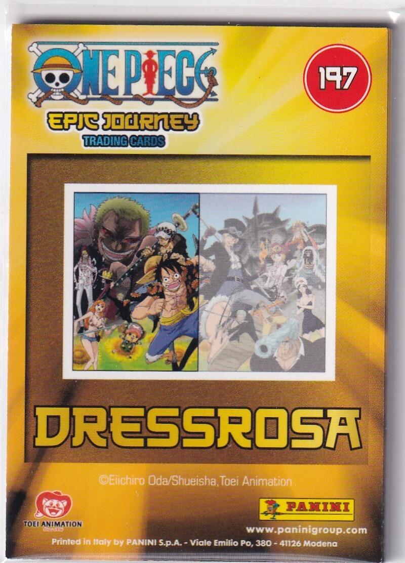 Panini One Piece Epic Journey Trading Cards Karte Nr. 197 Dressrosa ...
