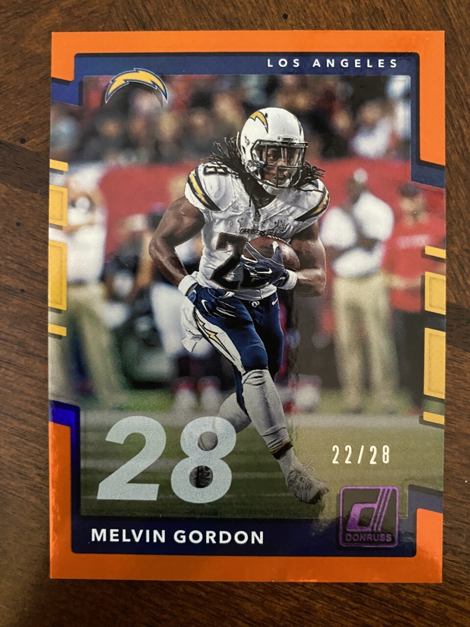 2017 Donruss MELVIN GORDON Numbers Parallel card 22/28 CHARGERS | eBay