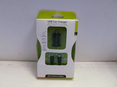Iessentials IE-PCP-2C USB Car Charger w/Micro & Mini Cables | eBay