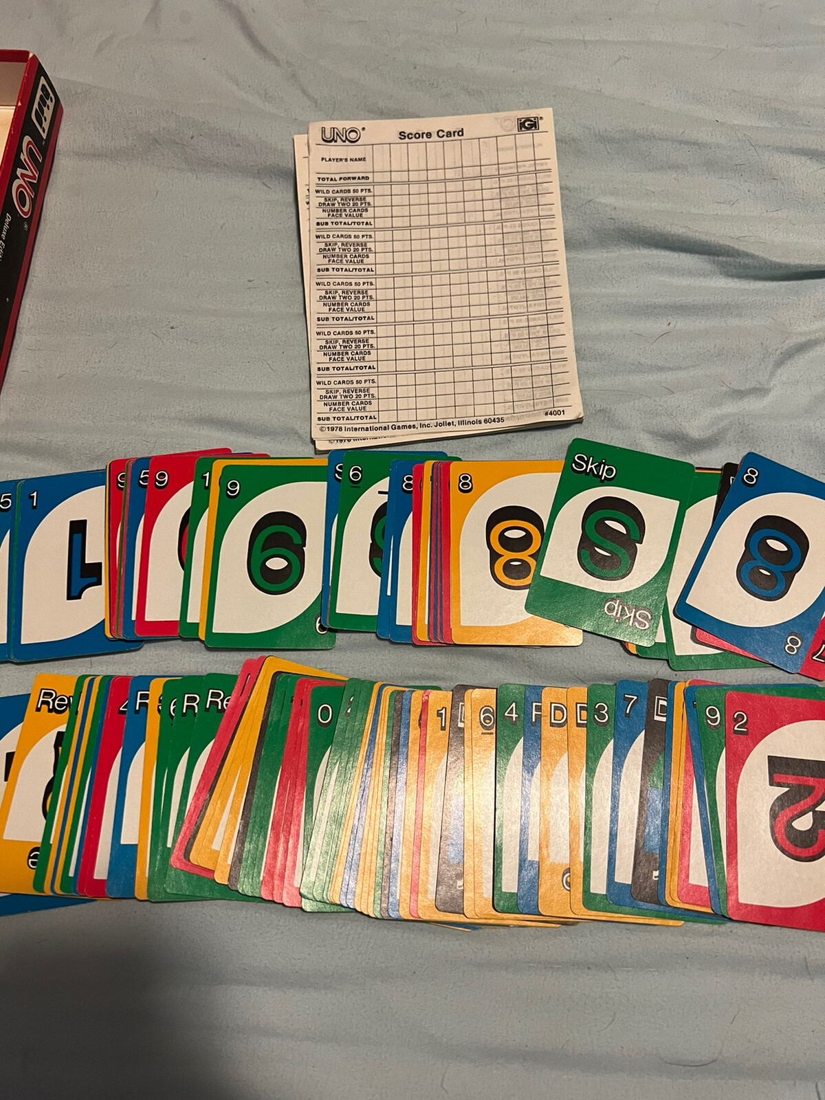 Deluxe UNO America’s Family Card Game Sensation 1983 Original Score ...