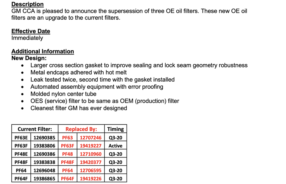 Genuine GM ACDelco Engine Oil Filter 12735811, 12707246, 12731742 | eBay