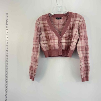 Love Tree Plaid Brown Cardigan Sweater - Women's M | eBay