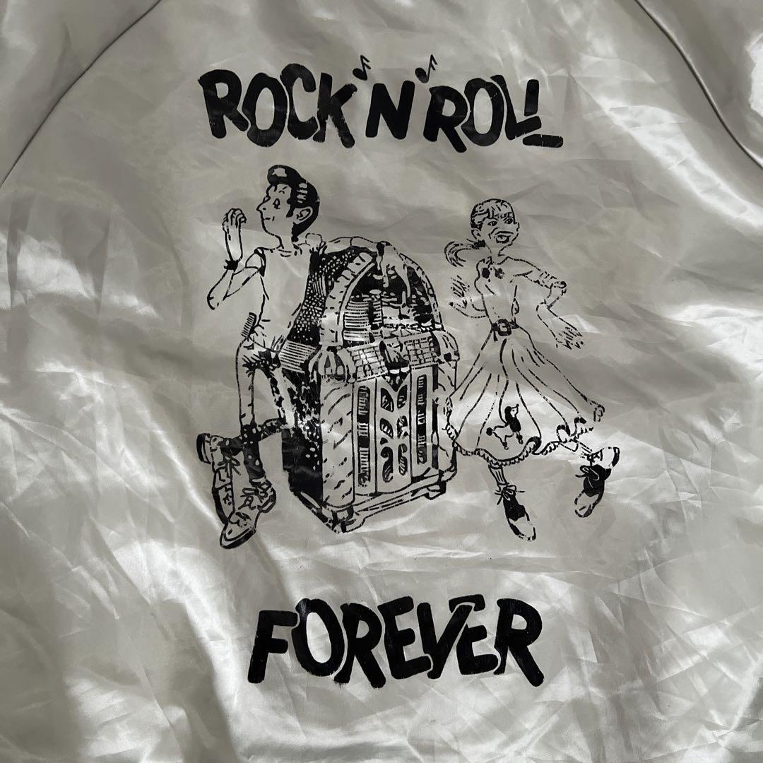 Vintage Made in USA Satin Nylon Stadium Jumper Rockabilly Vintage Made in USA Satin Nylon Stadium Jumper Rockabilly
