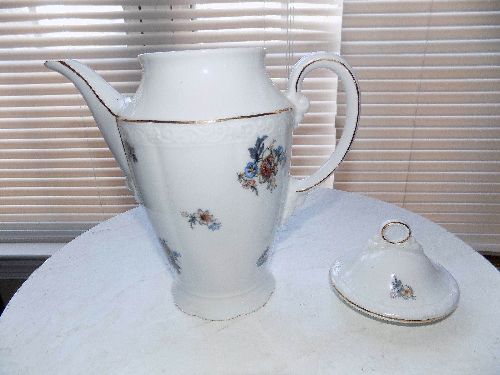 Vintage Kaestner Saxonia Germany Coffee Pot with flowers | eBay