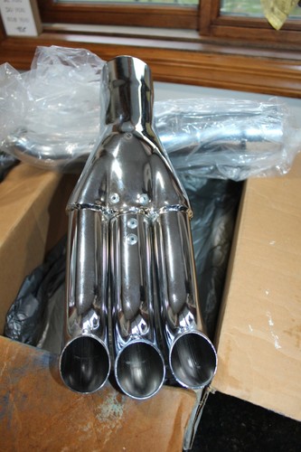 Vintage Jardine Triple Exhaust Extension Pipes Set of 2 Chrome With ...