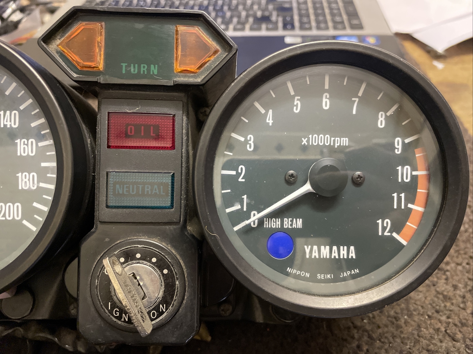 Yamaha RD250 RD400 XS250 XS400 Speedometer Clocks Ignition Switch | eBay UK