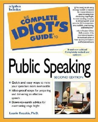 The Complete Idiot's Guide to Public Speaking a book for dummies FREE ...