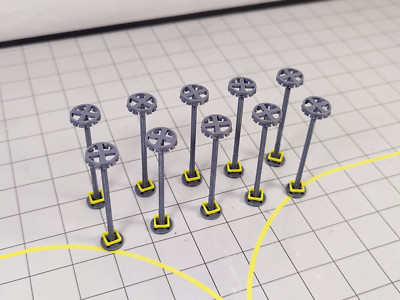 AIRPORT FLOODLIGHTS x10 Lights Aircraft Building Models 1:400 Scale ...