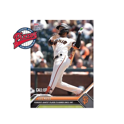Luis Matos Youngest Giant HR Since 1987 2023 MLB TOPPS NOW Card 490 In ...