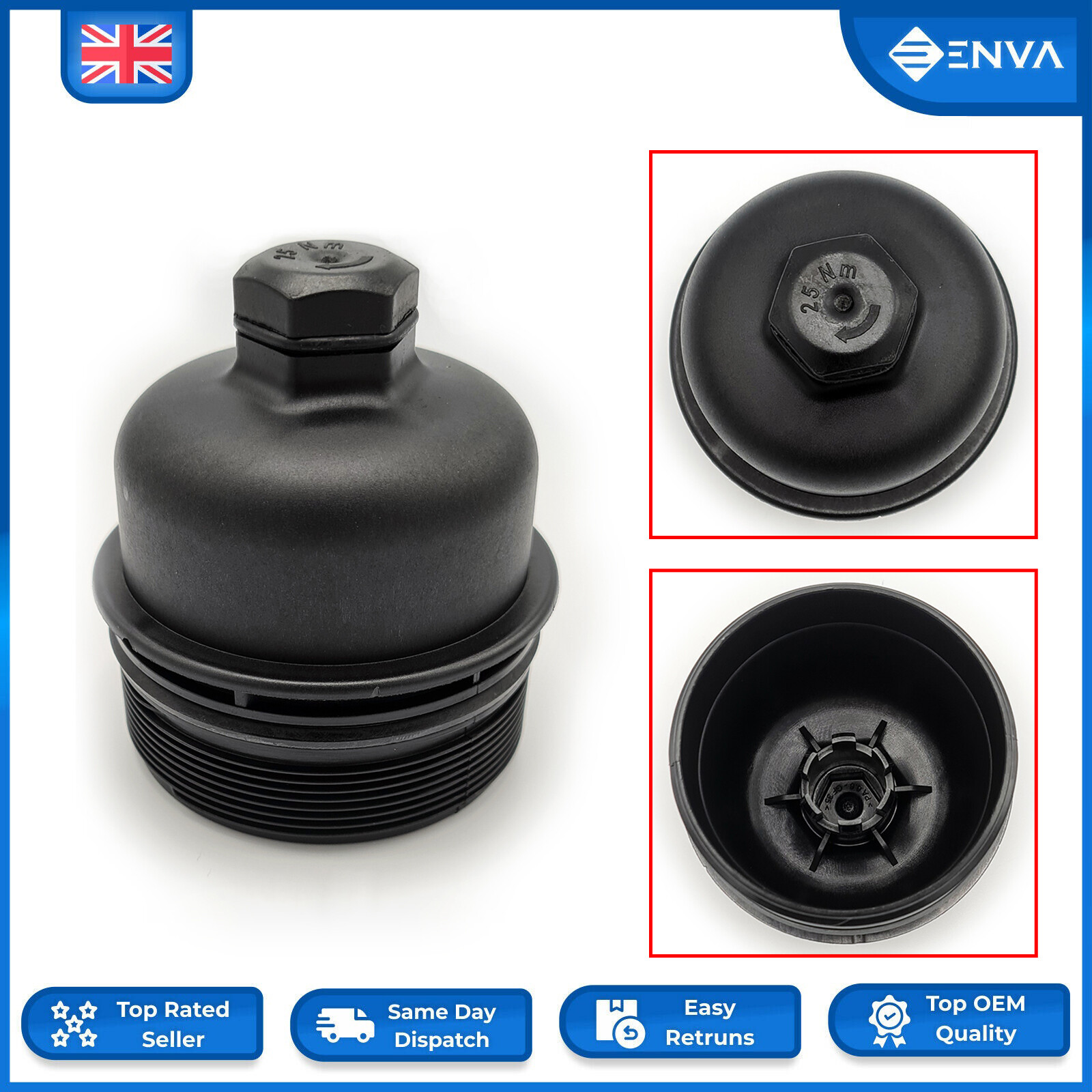 Oil Filter Cover Cap For Ford Fiesta Focus Kuga Mondeo Fushion Galaxy C ...