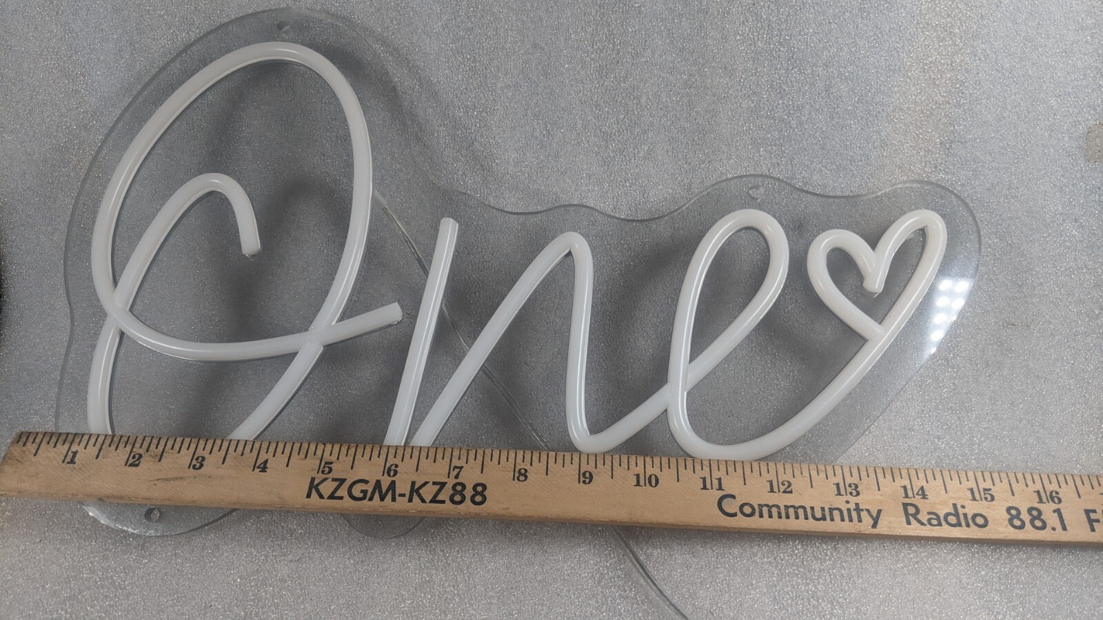 LED Neon Sign "One Love (Heart), White Lettering, 14x9" | eBay