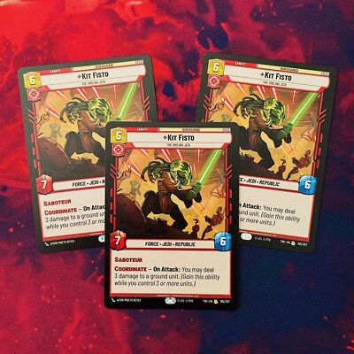 Kit Fisto Star Wars Unlimited Twilight Of The Republic TWI SWU 165 x3 ...