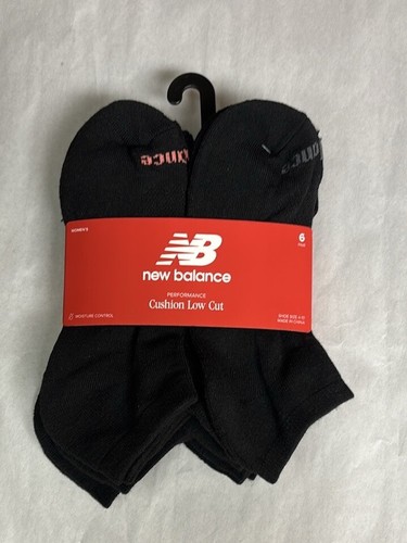 NWT New Balance Socks Women’s 6 Pairs Black Cushion Low Cut Sock ...