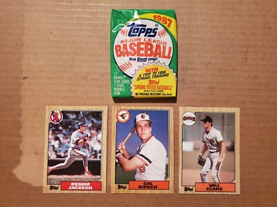 1987 Topps Baseball Unopened Wax Pack With 3 87 Cards. Vg Condition | eBay