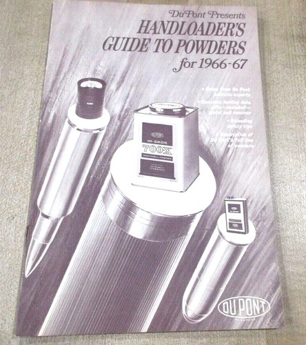 1966-67 DuPont Handloaders Guide to Powders Reloading (r) | eBay