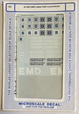 MICROSCALE HO DECAL-EMD LEASE FLEET LOCOMOTIVES - #87-602 | eBay