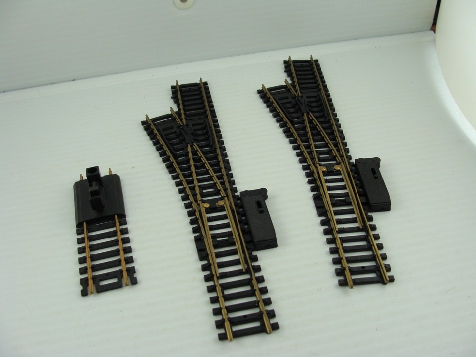 HO SCALE Brass Train Track Lot W/ Left Hand Switches and a Bump Stop | eBay