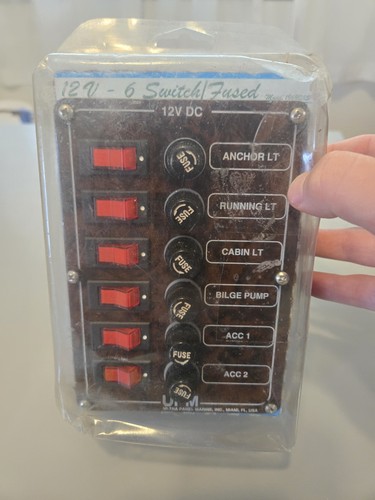 Ultra Panel Marine Distribution Panel 12 Volt Fuse For Boat Lighting ...