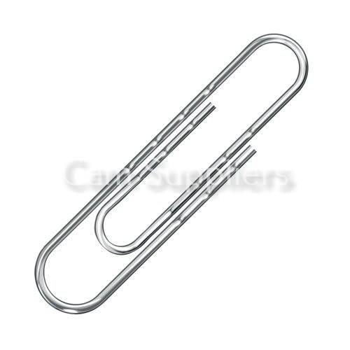 Qty 5 100 500 1000 Quality Plain Paper Clips 22mm 30mm 50mm 75mm Steel ...
