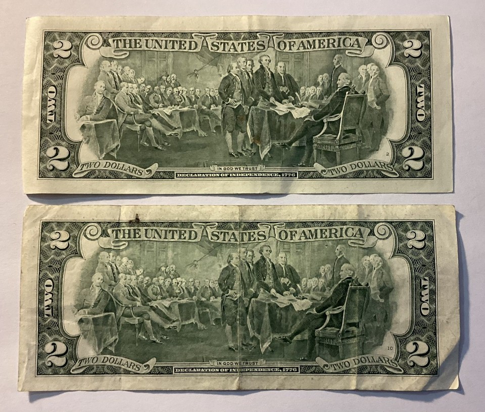 Lot Of Two 1995 $2 Bill With 7 Unique Numbers: 25709473 & 17785603 | eBay