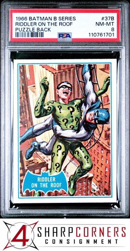 1966 BATMAN B SERIES #37B RIDDLER ON THE ROOF PUZZLE BACK PSA 8 | eBay