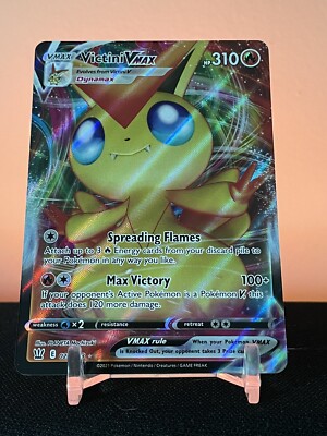 Victini Vmax 022/163 Battle Styles NM Full Art Ultra Rare Pokemon Card ...